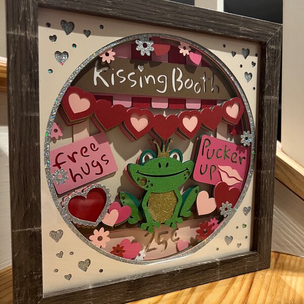 3D KISSING BOOTH Shadow Box Svg - VALENTINE'S Day Svg - for Cricut ...