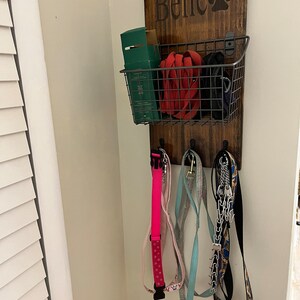 Personalized Wooden Dog Leash Holder Sign for Pet Parents - Etsy
