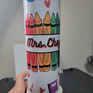 20 Oz Skinny Tumbler Rainbow Glitter Teacher Tumbler Big Heart to Teach ...
