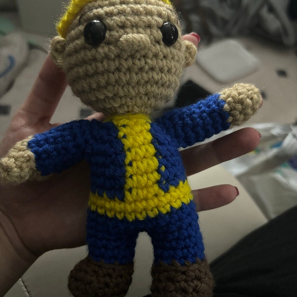 Vault Boy Crochet Pattern: Amigurumi Shelter Figure & Cola Bottle (PDF ...