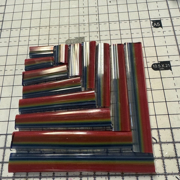 Vitrigraph Stringers Green Fused Glass 90COE Green Mix With Adventurine ...