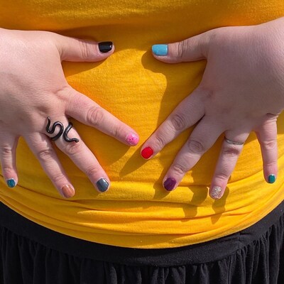 Cool Black OR Green OR Purple Snake Ring / Cool Adjustable Ring ...