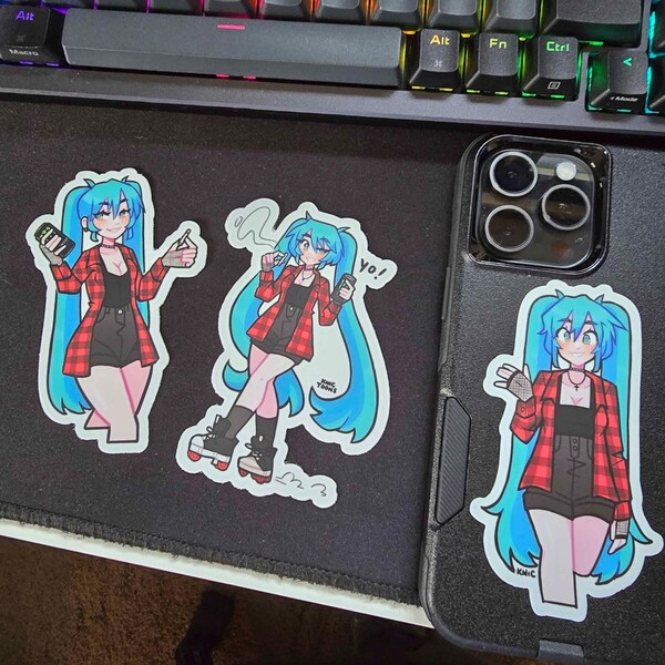 Midwestern Miku | 2 PIECE Sticker Pack | Vinyl Matte Die-cut Stickers ...