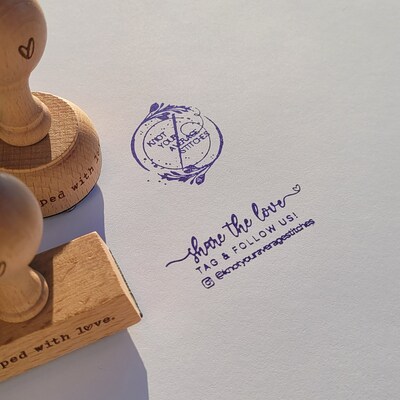 Small Business Branding Stamp, Social Media Stamp, Custom Rubber Stamp ...