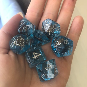 Moonlit Koi Fish Dnd Dice Set for Dungeons and Dragons D20 TTRPG ...