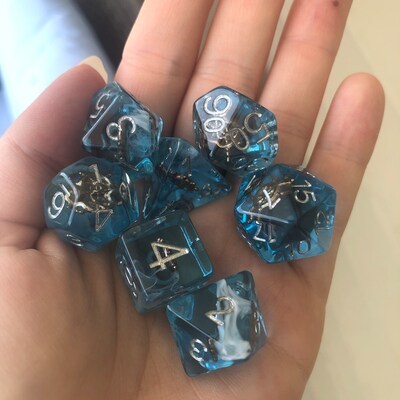 Moonlit Koi Fish Dnd Dice Set for Dungeons and Dragons D20 TTRPG ...