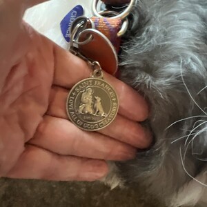 Saint St FRANCIS DOG Collar TAG Cat Pet Medal With Prayer New High ...