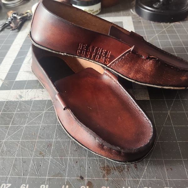 Leather Moccasins Pattern - DIY Loafers Template With Tutorial - Etsy