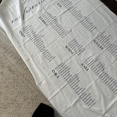 Illustrated Welcome Linen Sign, Hand Drawn Fabric Sign, Handwritten ...