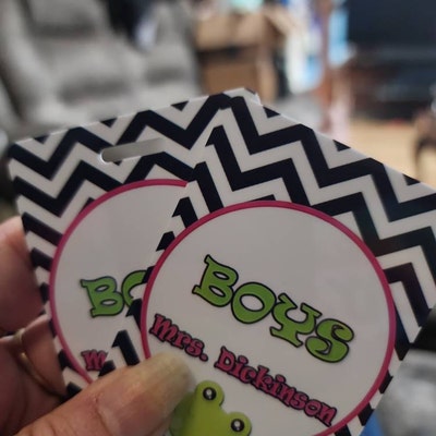 Boho Vibes Theme Classroom Hall Passes for Teachers, Personalized, Set ...