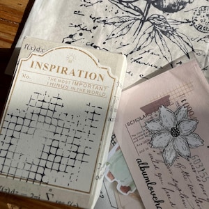 Rubber Stamp Wooden Rubber Stamp Journal Stamps Bullet Journal Vintage ...