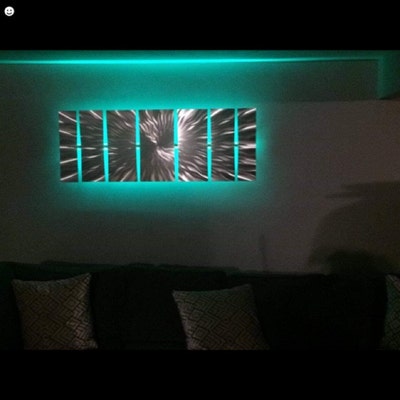 Lighted Metal Wall Art LED Metal Wall Sculpture Color Changing Wall Art ...