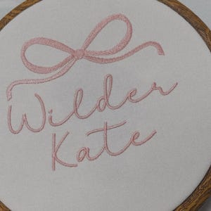 Our Littlest Love Birth Announcement Embroidered Baby Announcement Sign ...