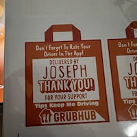 Personalized Doordash Labels Delivery Bag Shaped Stickers Food Delivery ...