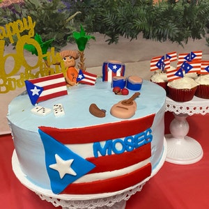Puerto Rico Cake Topper Puerto Rican Cake Topper Tropical Cake Topper ...