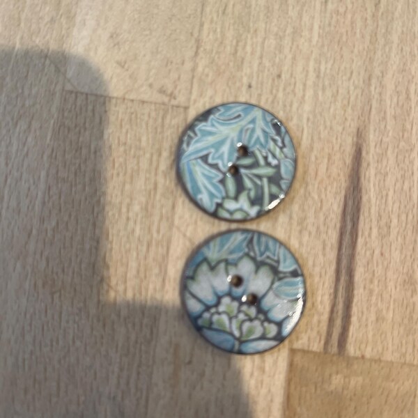 Set of 8 William Morris Design, Medium 22mm (approx 3/4 Inch), Handmade ...