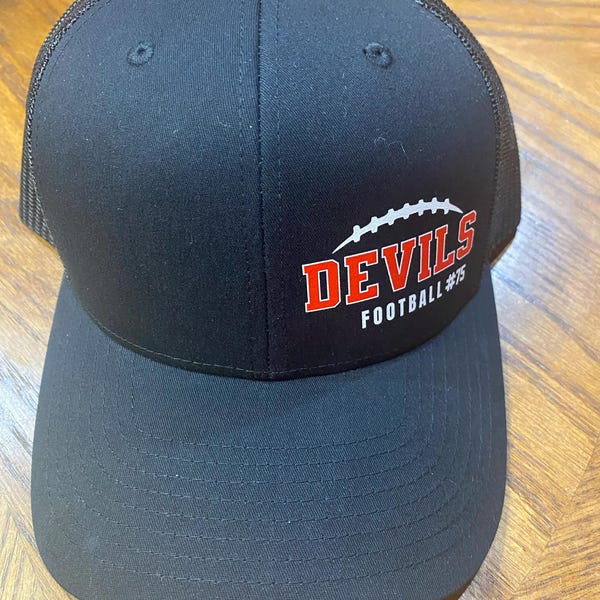 Personalized Football Hat With Team Name and Optional Player Number ...