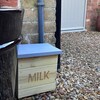 Doorstep Wood Milk Box. Porch Milk Storage Box. Milk Bottle Boxes ...