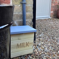 Doorstep Wood Milk Box. Porch Milk Storage Box. Milk Bottle Boxes ...