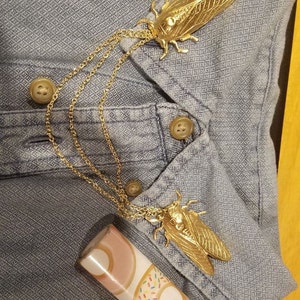Handmade Large Brass Cicada Collar Pins // Spirit Animal Lapel Cardigan ...