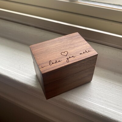 Custom Engraved Wooden Pendant Box, Necklace Bracelet Gift Box, Mothers ...