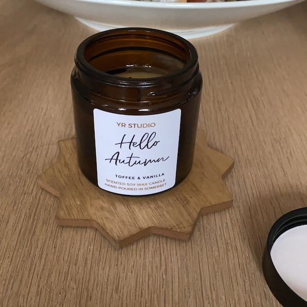 Hello Autumn Candle, Hello Fall Candle, Autumn Home Decor, Cosy Candle ...