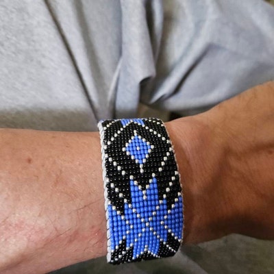 Handmade Beaded Cuff Bracelet CUSTOM Design FREE SHIPPING - Etsy