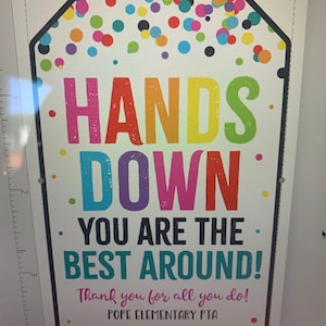 Hands Down You're the Best Around Tag Sanitizer Gift Tag Employee ...