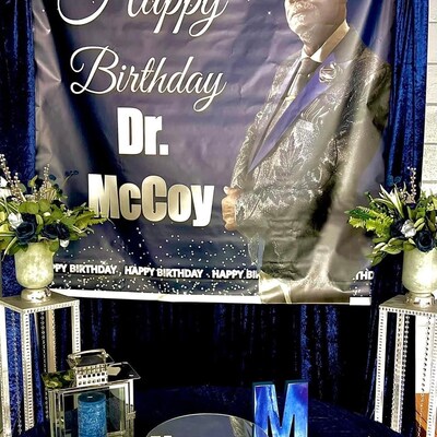 Custom Photo Birthday Backdrop, Man Custom Birthday Party Backdrop ...