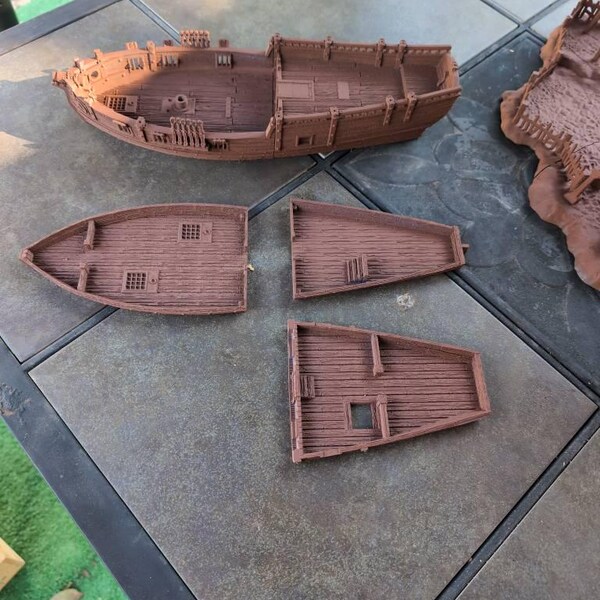 Sloop Ship Dnd Miniature Terrain for Dungeons and Dragons, D&D ...
