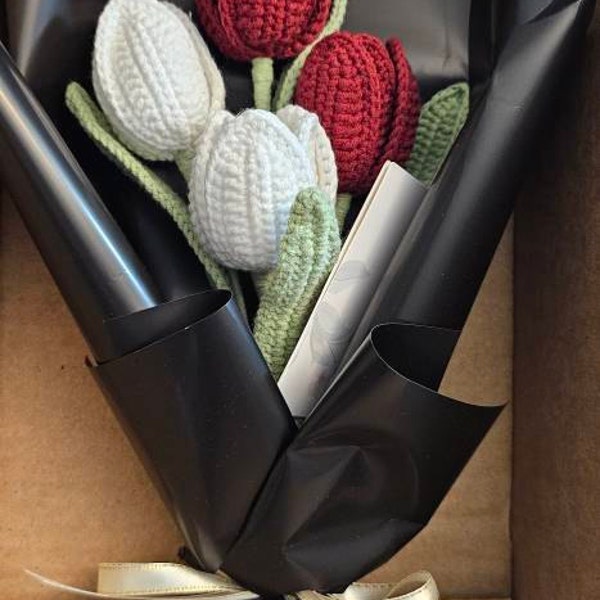Crochet Sunflowers Bouquet, Handmade Crochet Sunflower, Rose, Tulip ...