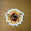 Bumblebee and Flowers Sticker Bee Vinyl Die Cut Decal Sticker Laptop ...