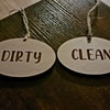 Custom Wooden Laundry Basket Labels // Dirty Clean Laundry Labels ...