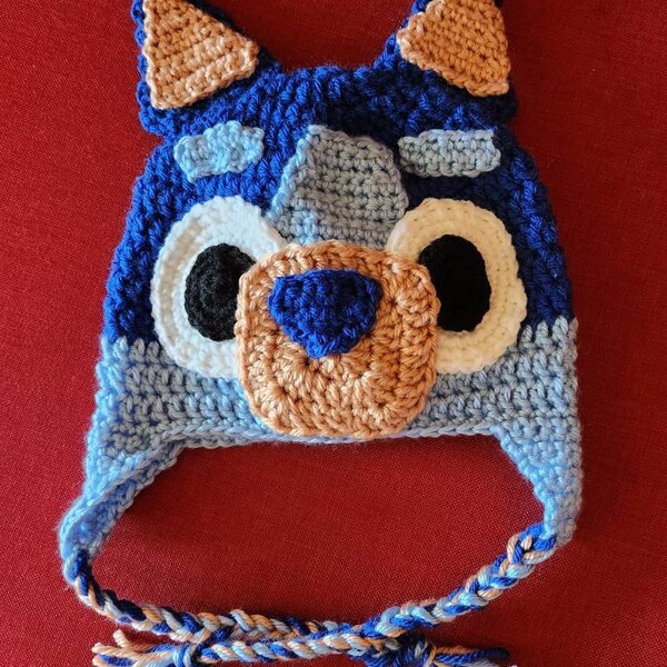 Crochet Blue Dog Hat Pattern, Crochet Pattern, Blue Dog, Hat Patterns ...
