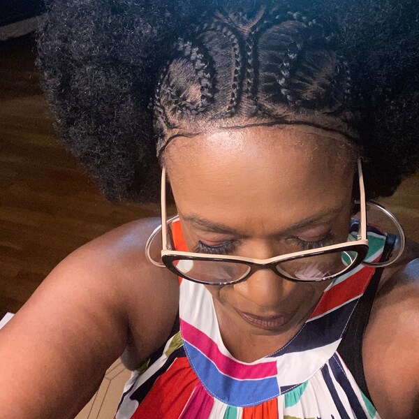 8 Inches Human Hair Sister Locks Frontal.0.2cm Front Lace Small Loc ...