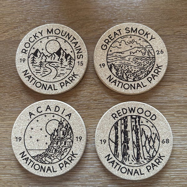 Playing Card Suits Coaster Set - Playing Cards Cork Coaster Set of 4 ...