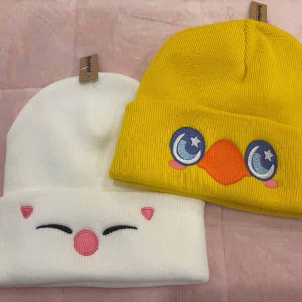 Moogle Beanie Embroidered Hat - Etsy