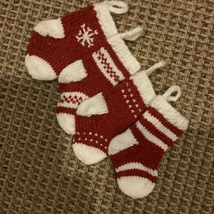Christmas Mini Stocking Knitting Pattern, PDF Photos Videos - Etsy