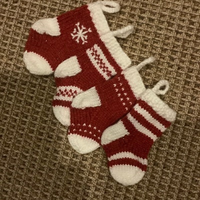 Christmas Mini Stocking Knitting Pattern, PDF Photos Videos - Etsy