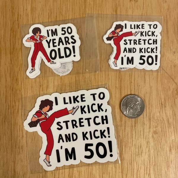 50th Birthday Die Cut Sticker Pack, Happy 50th Birthday, the Big 50 ...