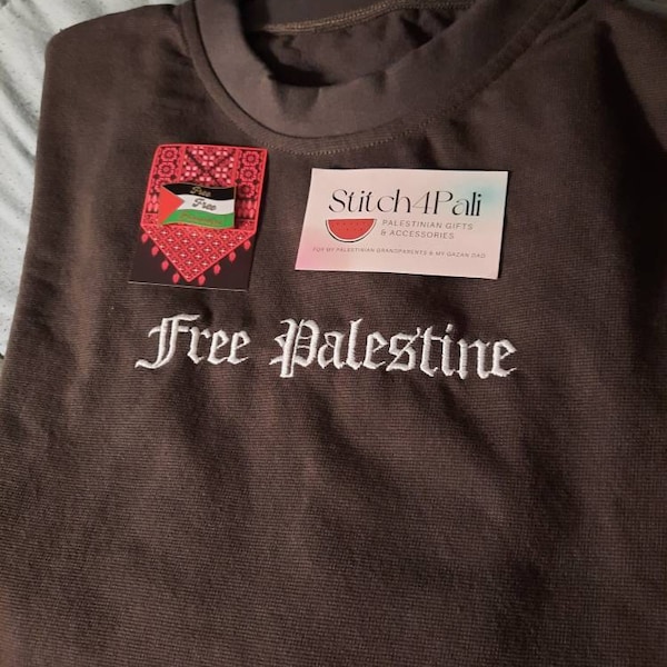 Embroidered Palestine Sweater Tatreez Watermelon for Palestine Map ...