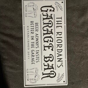 Rectangle Custom Garage Bar Metal Sign Make It Your Own Wording Man ...