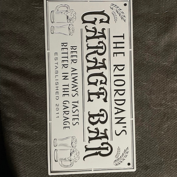 Rectangle Custom Garage Bar Metal Sign - Make It Your Own Wording- Man ...