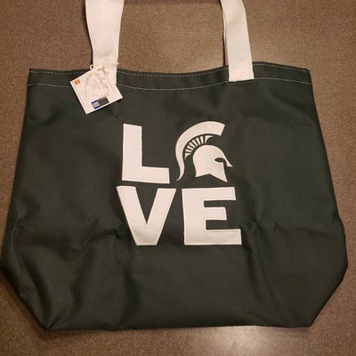 Michigan State LOVE Tote Bag, Personalized Tote, Handmade Tote - Etsy