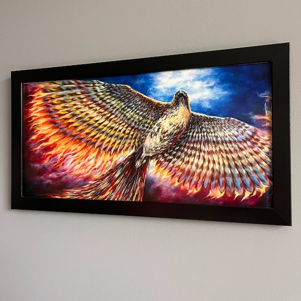 Red Tailed Hawk Turned Phoenix, Rainbow Phoenix, Rebirth and Renewal ...