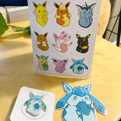 Cute Chubby Eeveelution Kawaii Fox Animal Eevee Enamel Pin Lapel Badge ...