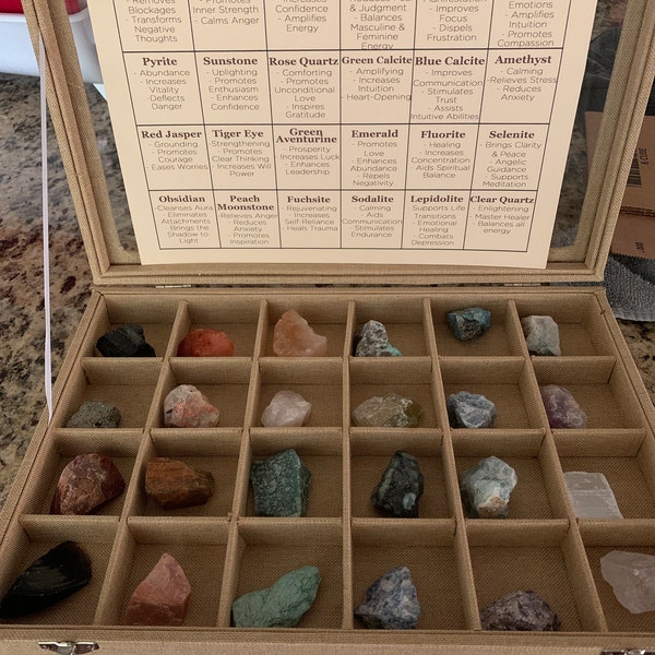 Raw Crystal Collectors Box Crystal Kit Crystal Gift Set Meditation ...