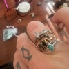 Peacock Ore Ring // Chalcopyrite Ring // Raw Stone Ring // Peacock Ore ...