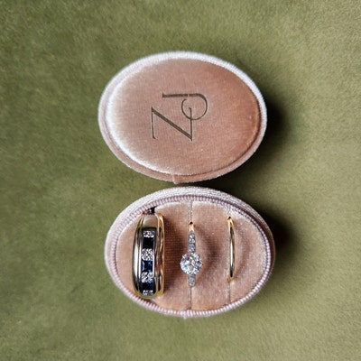 VELVET RING Box IVORY, Wedding Rings Box, French Ring Box, Vintage ...