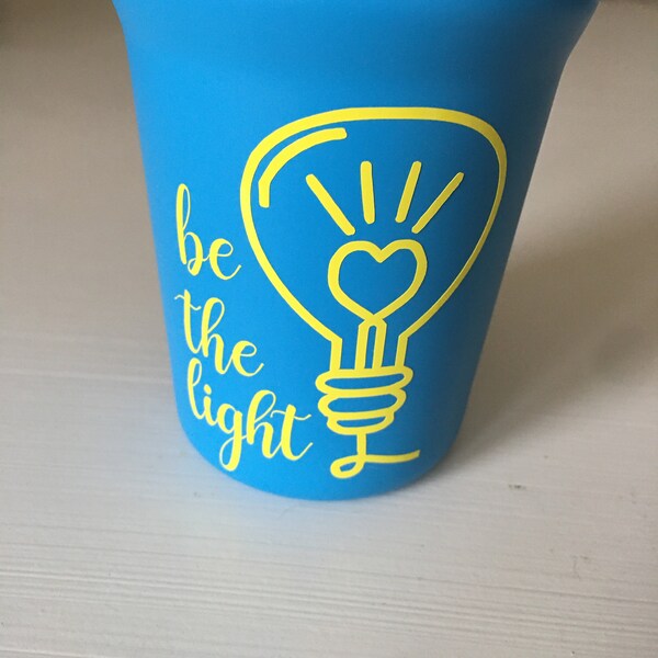 Be the Light Decal/hand Drawn Lightbulb Decal - Etsy